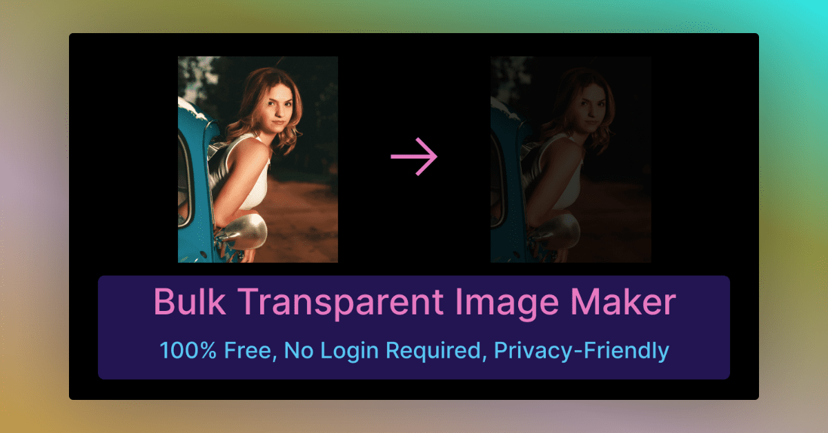 Bulk Transparent Image Maker - Free, No Login, Privacy Friendly